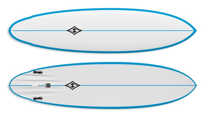 Mid Ripper Twin – Mid Length - Silver Surf Surfboards